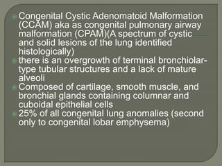 Congenital cystic lesions of lung | PPT
