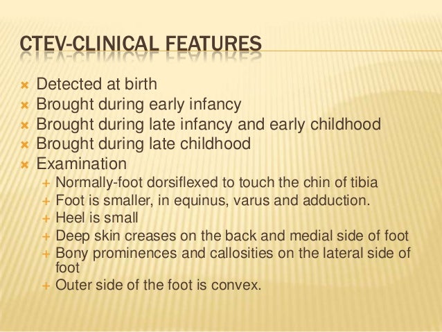 Congenital deformities