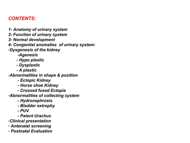 Congenital anomaly of urinary system. | PPT | Medical Health