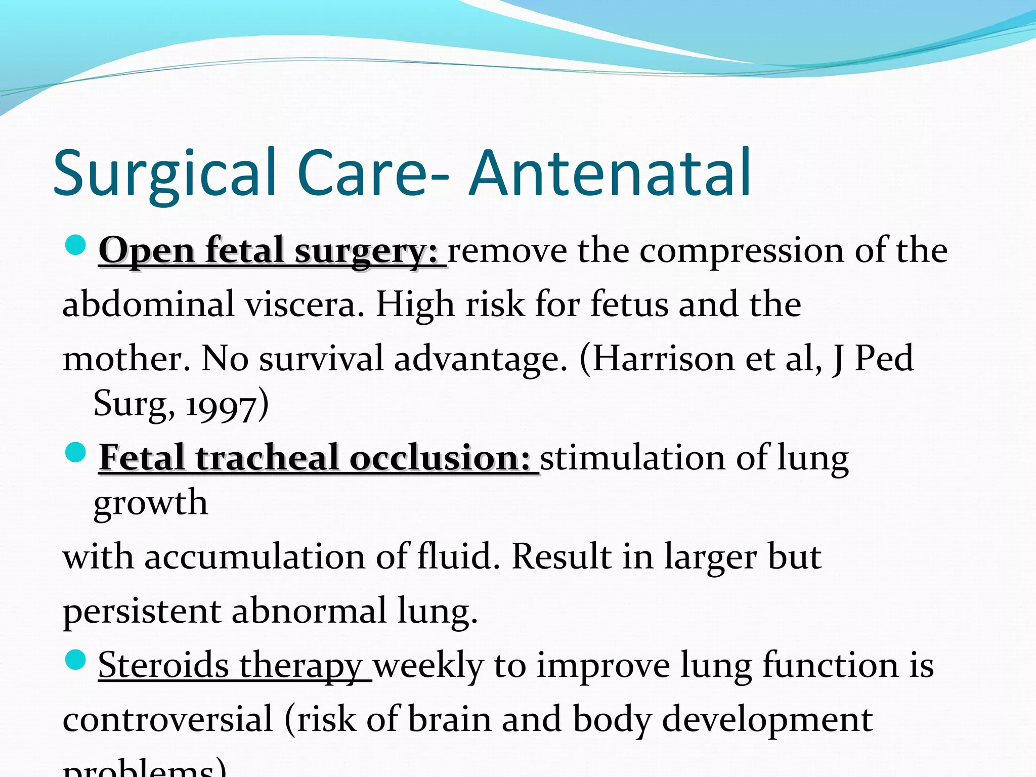 Congenital diaphragmatic hernia by Dr. Varsha Atul Shah | PPT
