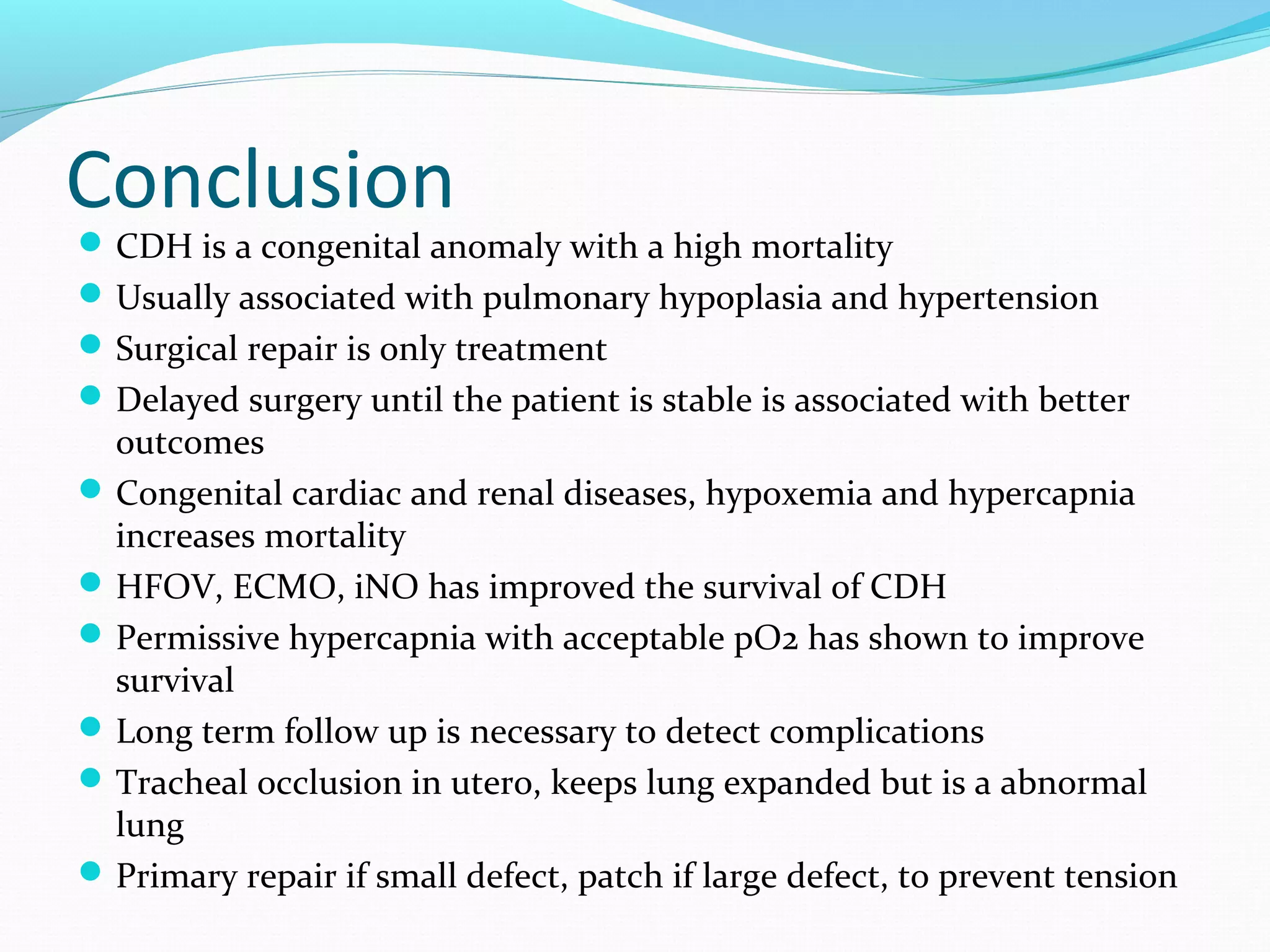 Congenital diaphragmatic hernia by Dr. Varsha Atul Shah | PPT