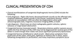 Congenital diaphragmatic hernia | PPTX