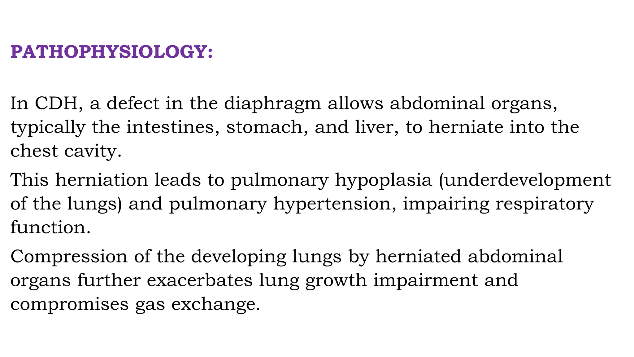 Congenital Diaphragmatic Hernia in newborn | PPTX
