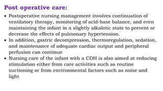 Congenital Diaphragmatic Hernia in newborn | PPTX