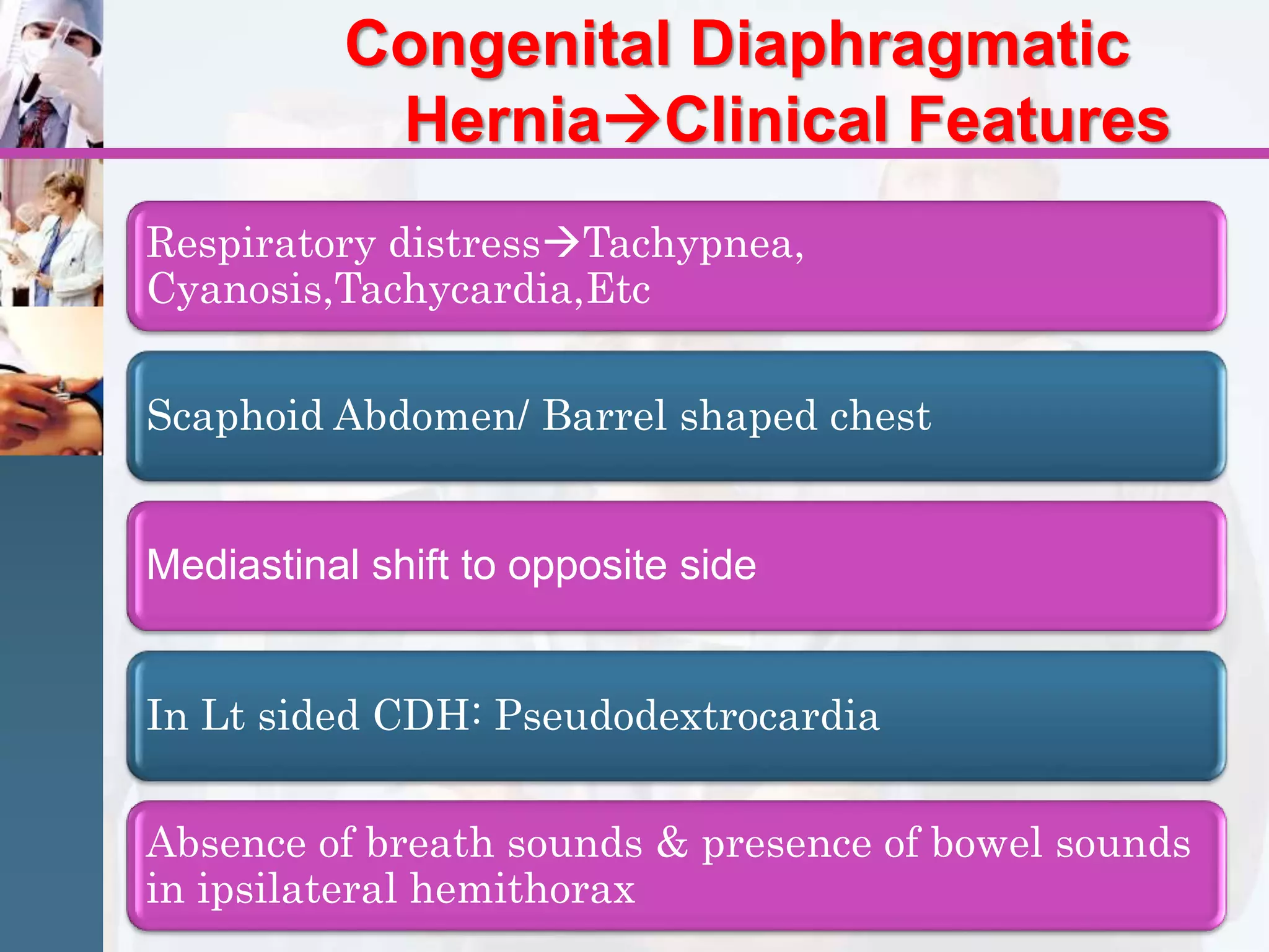Congenital diaphragmatic hernia / Pediatric surgery | PPT