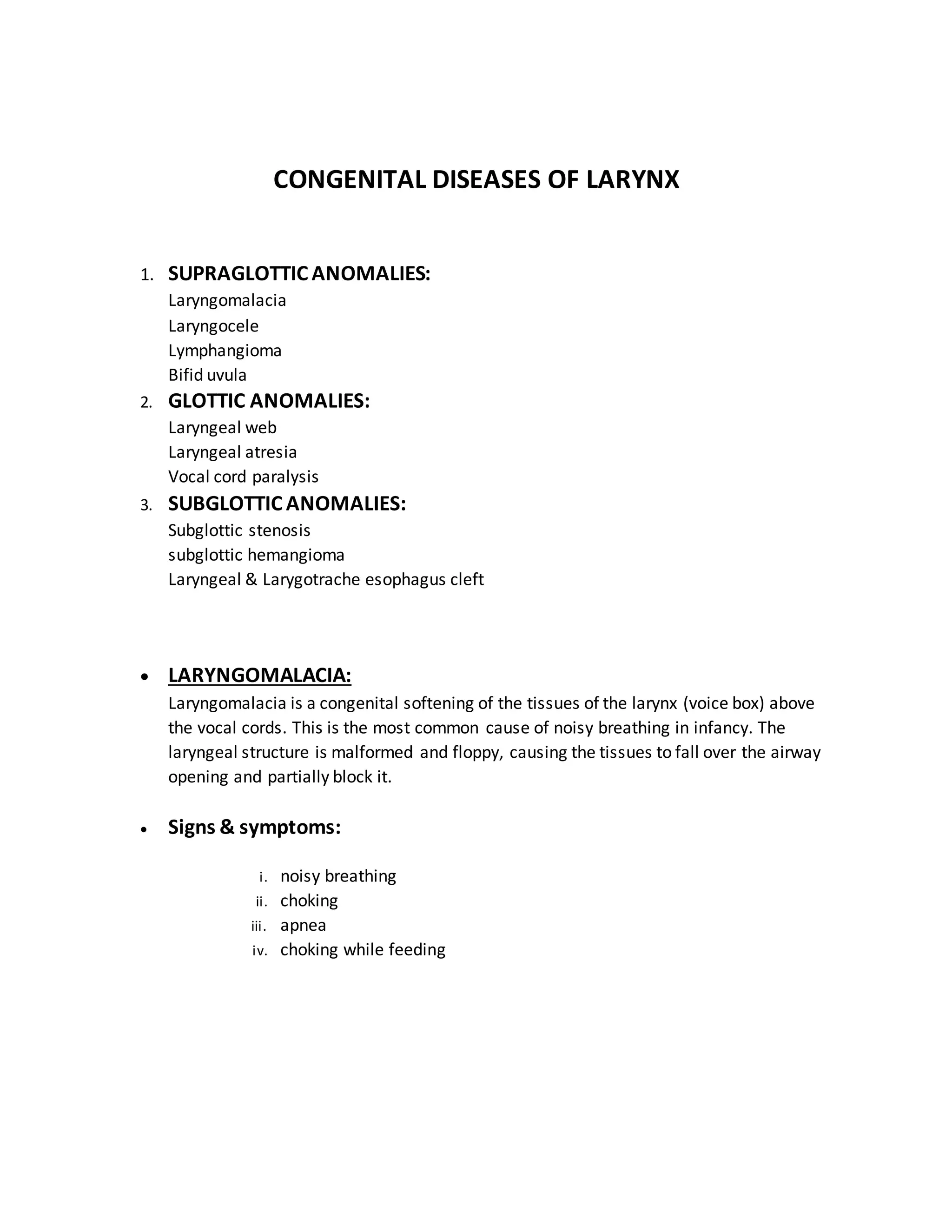 Diseases of larynx | DOCX