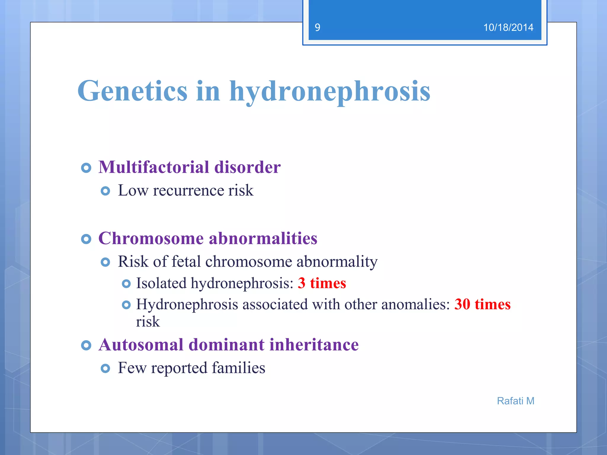 Genetics in Congenital Disorders of the Urinary Tract | PPTX