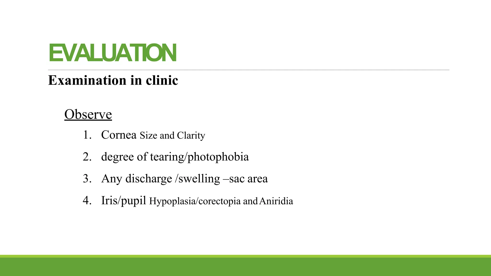 Congenital glaucoma -Evaluation | PPTX