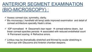 Congenital glaucoma -Evaluation | PPTX