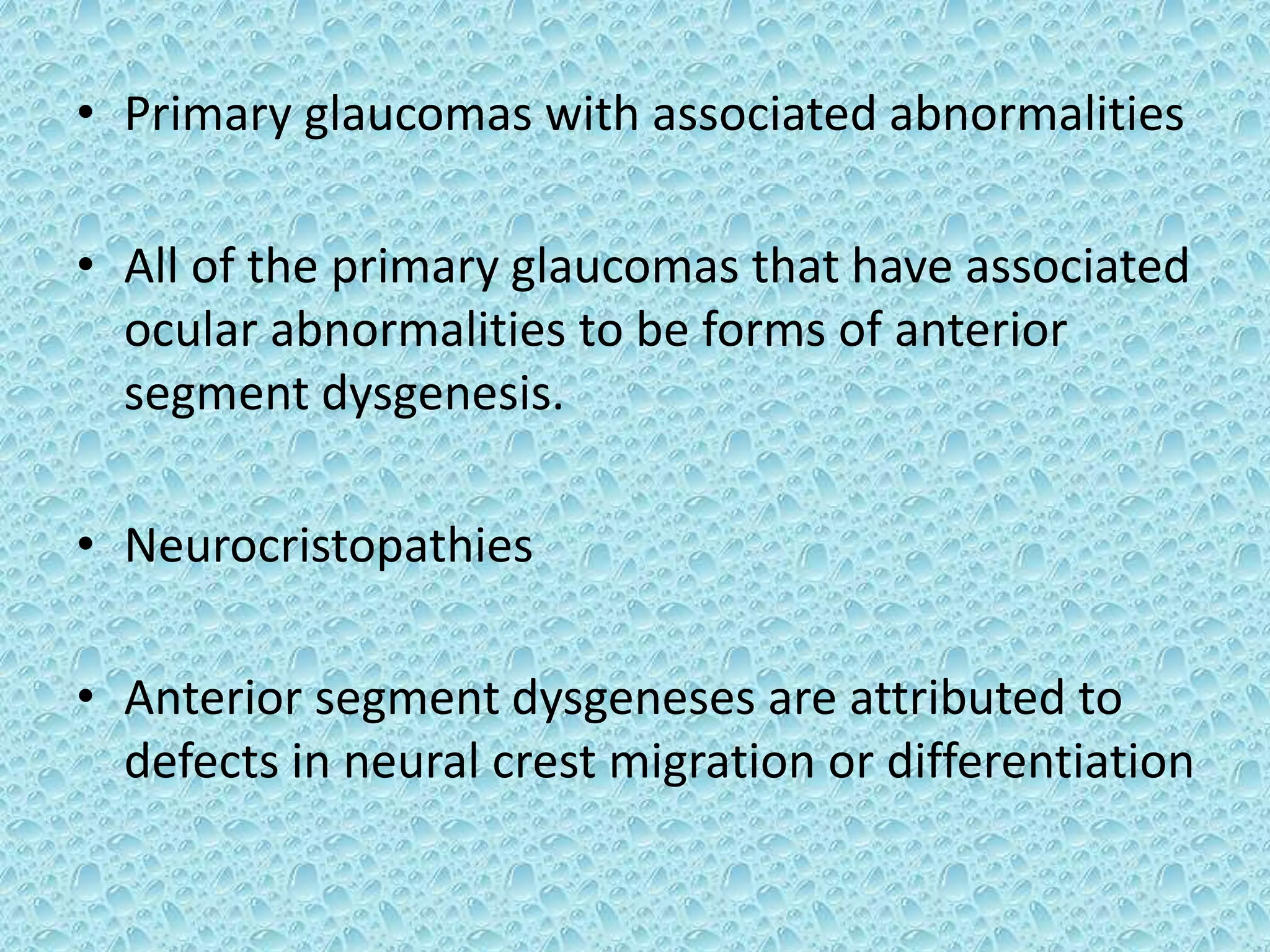 Congenital glaucoma part2; developmental glaucoma | PPTX