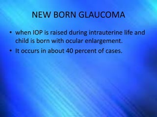 Congenital glaucomas | PPTX