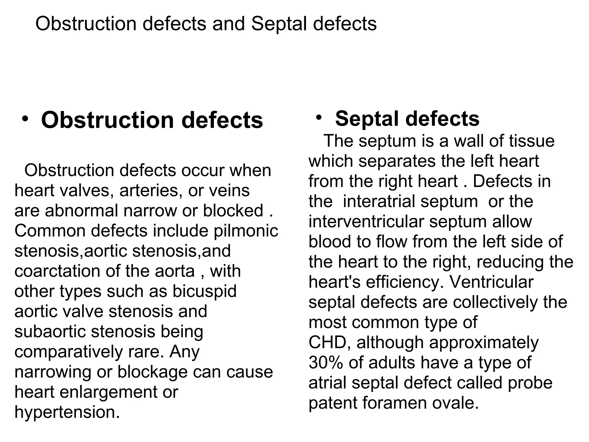 Congenital heart defects | PPT