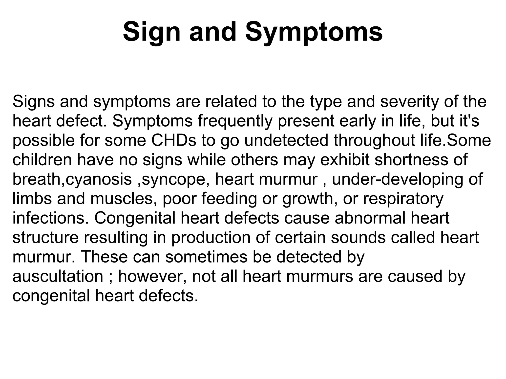 Congenital Heart Defects Ppt