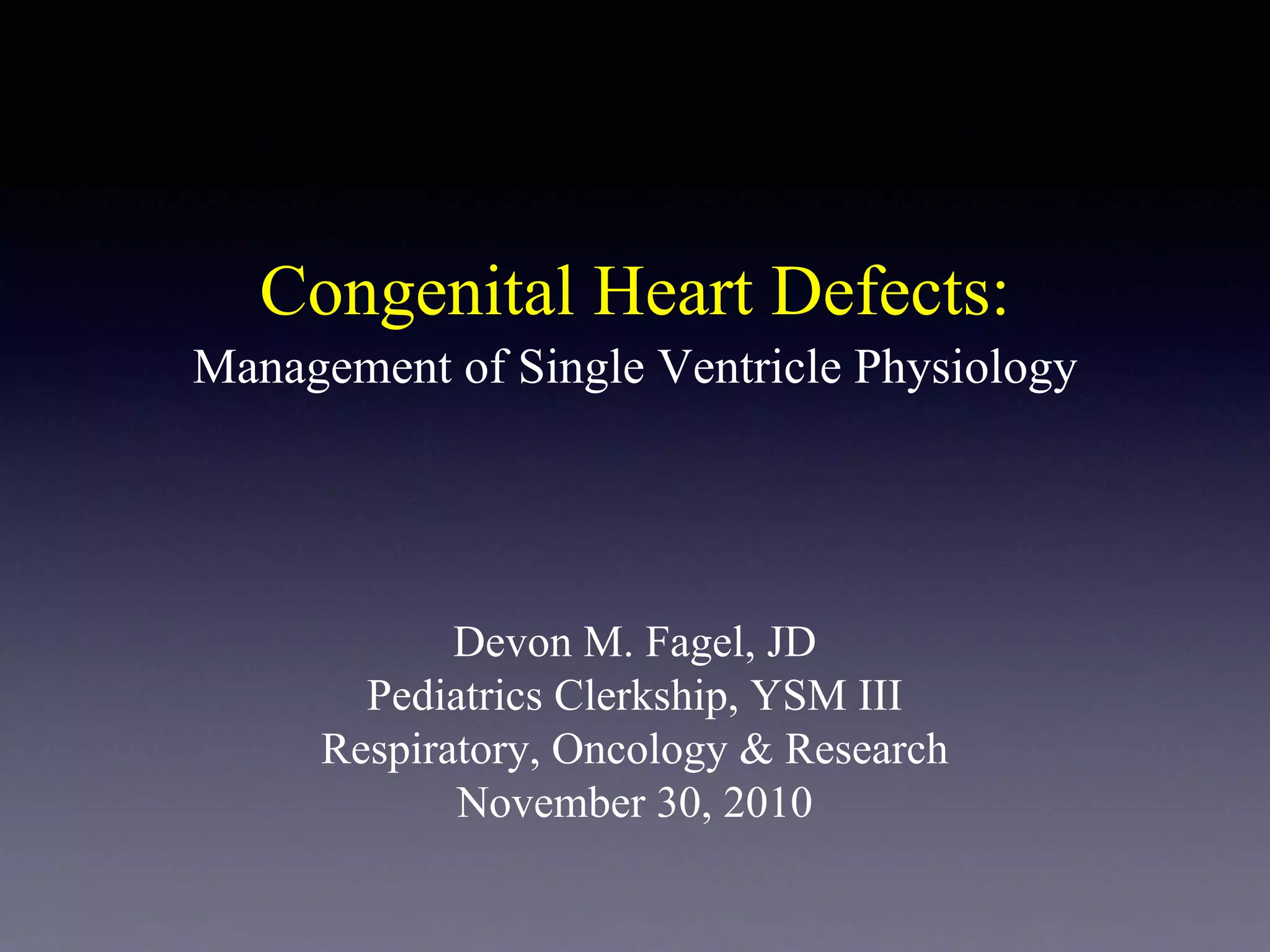 Congenital Heart Defects | PPTX