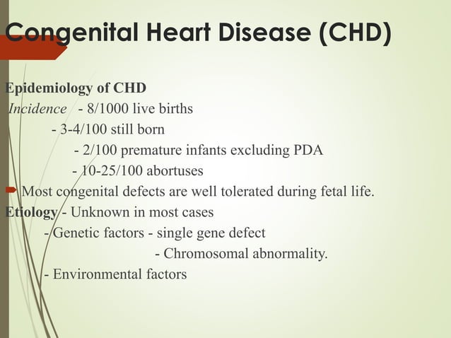 Congenital Heart Disease Chd Ppt