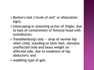 Congenital hip dislocation | PPTX