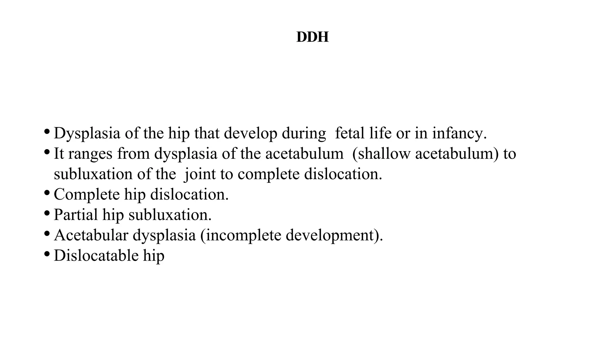 Congenital hip disease | PPTX