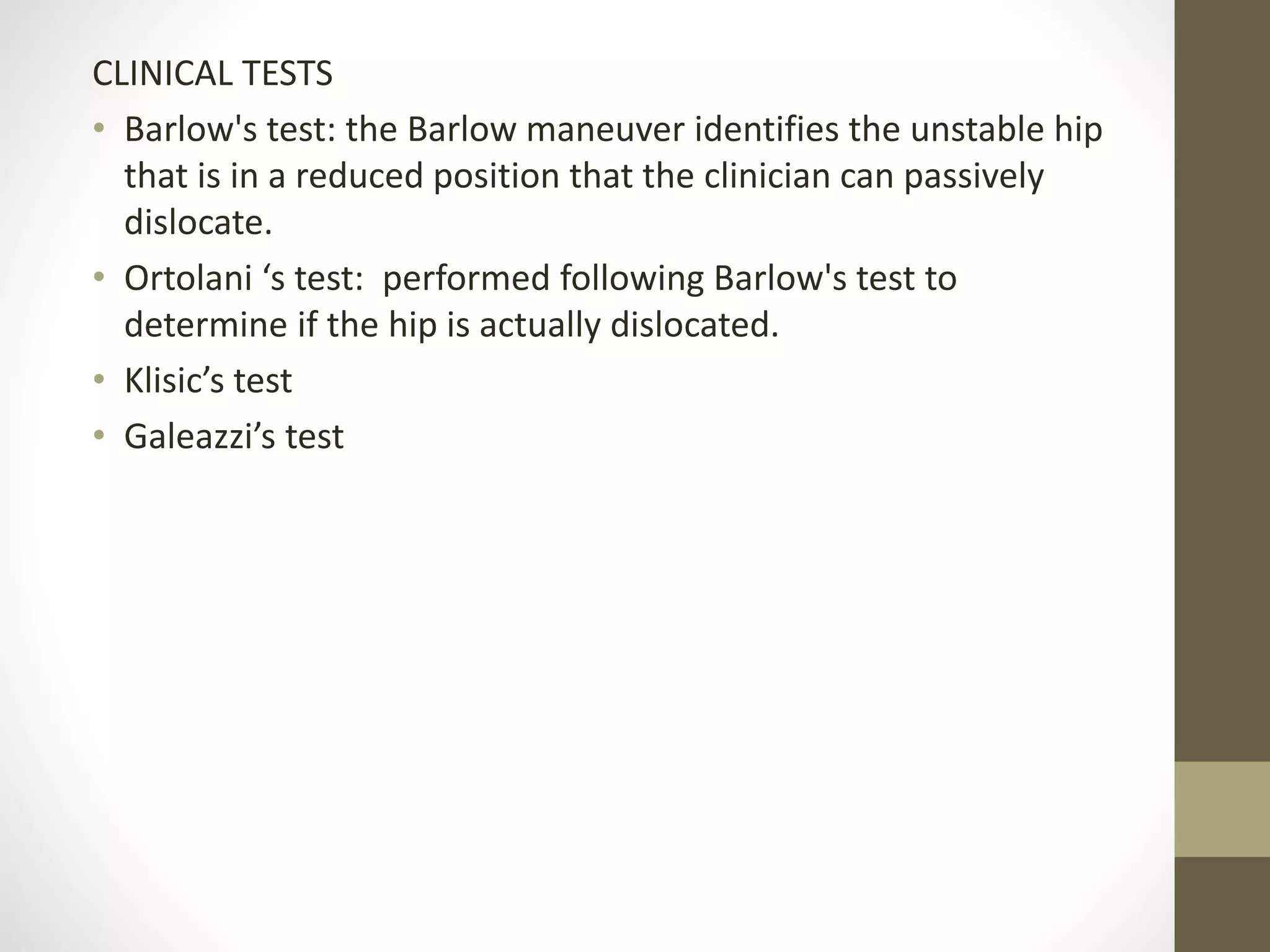 Congenital hip dysplasia | PPTX