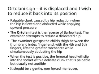 Congenital Hip Dysplasia involving subluxation | PPT