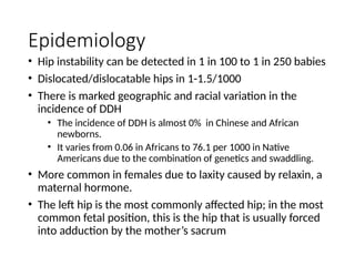 Congenital Hip Dysplasia involving subluxation | PPT