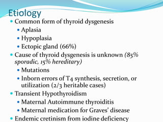 Congenital hypothyroidism | PPTX