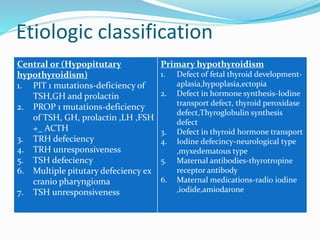 Congenital hypothyroidism | PPTX