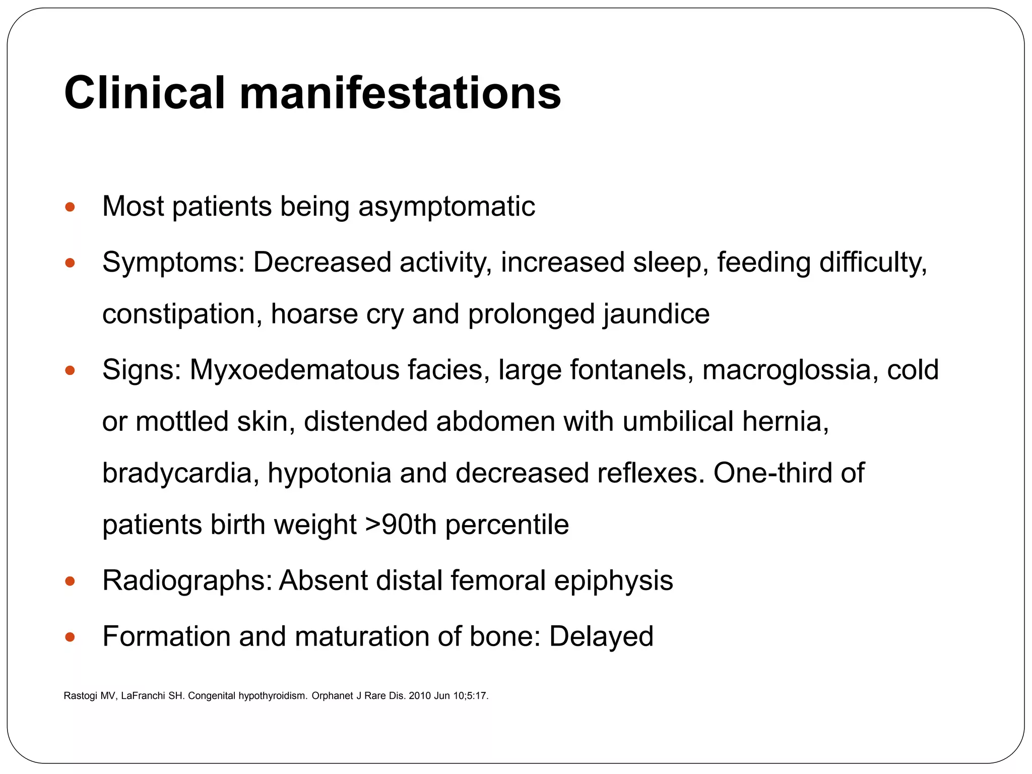Congenital Hypothyrodism | PPTX