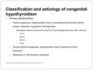 Congenital Hypothyrodism | PPTX