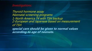 Congenital hypothyroidism MEDICAL STUDENTS level, | PPTX | Thyroid ...