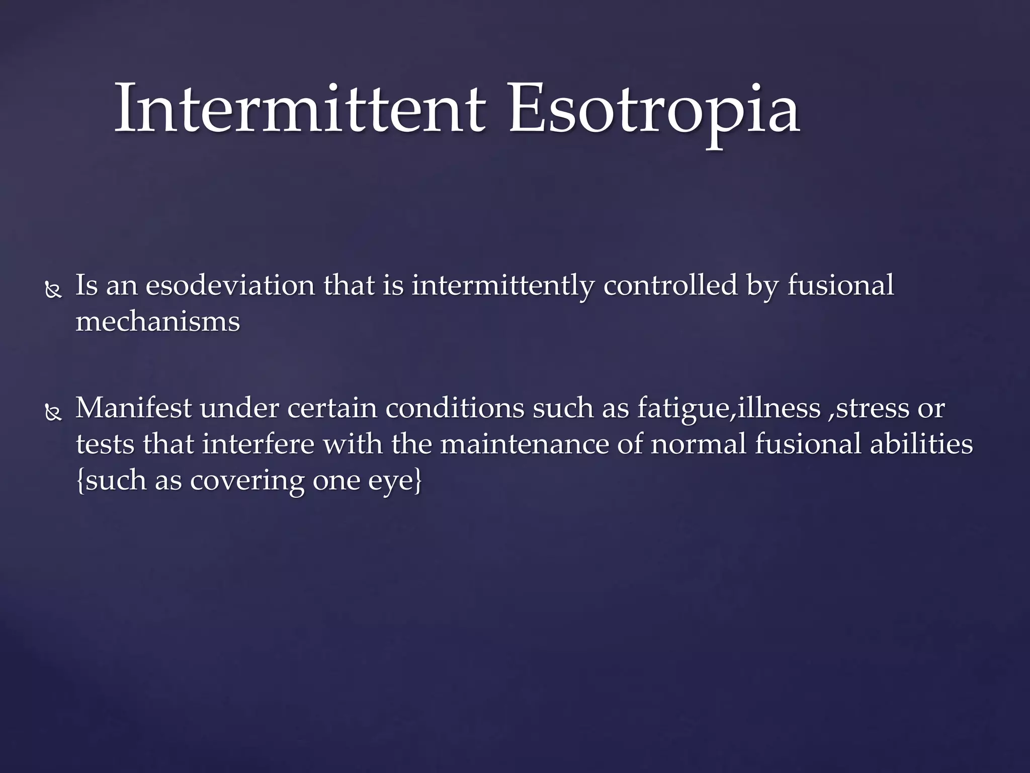 Congenital infantile esotropia | PPTX