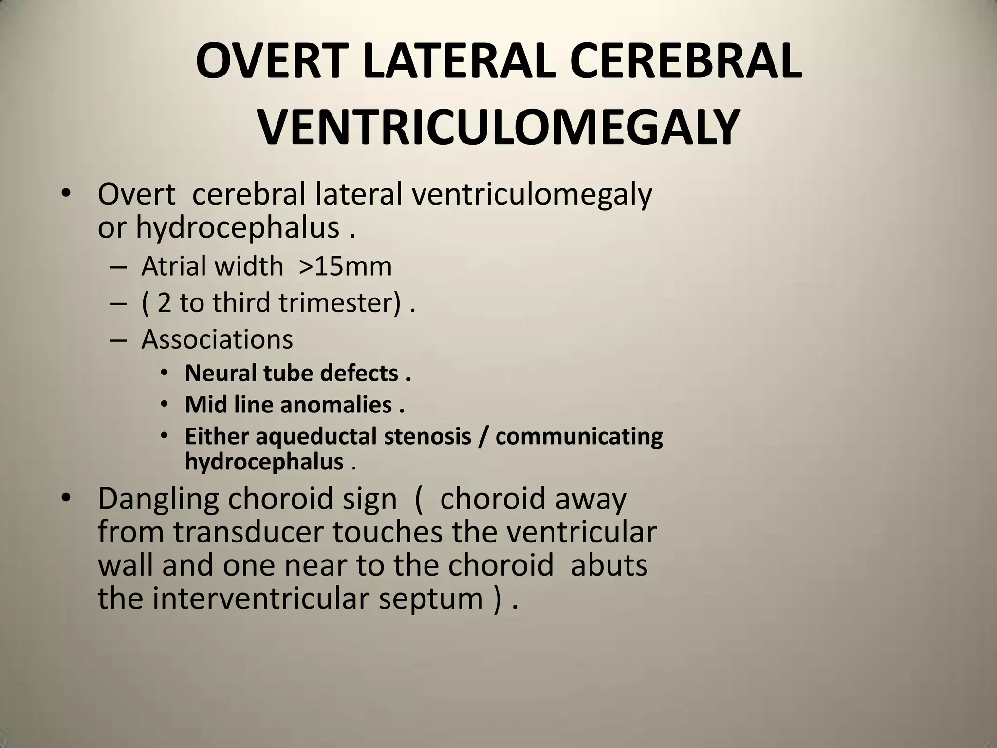 Congenital lateral ventriculomegaly. | PPTX