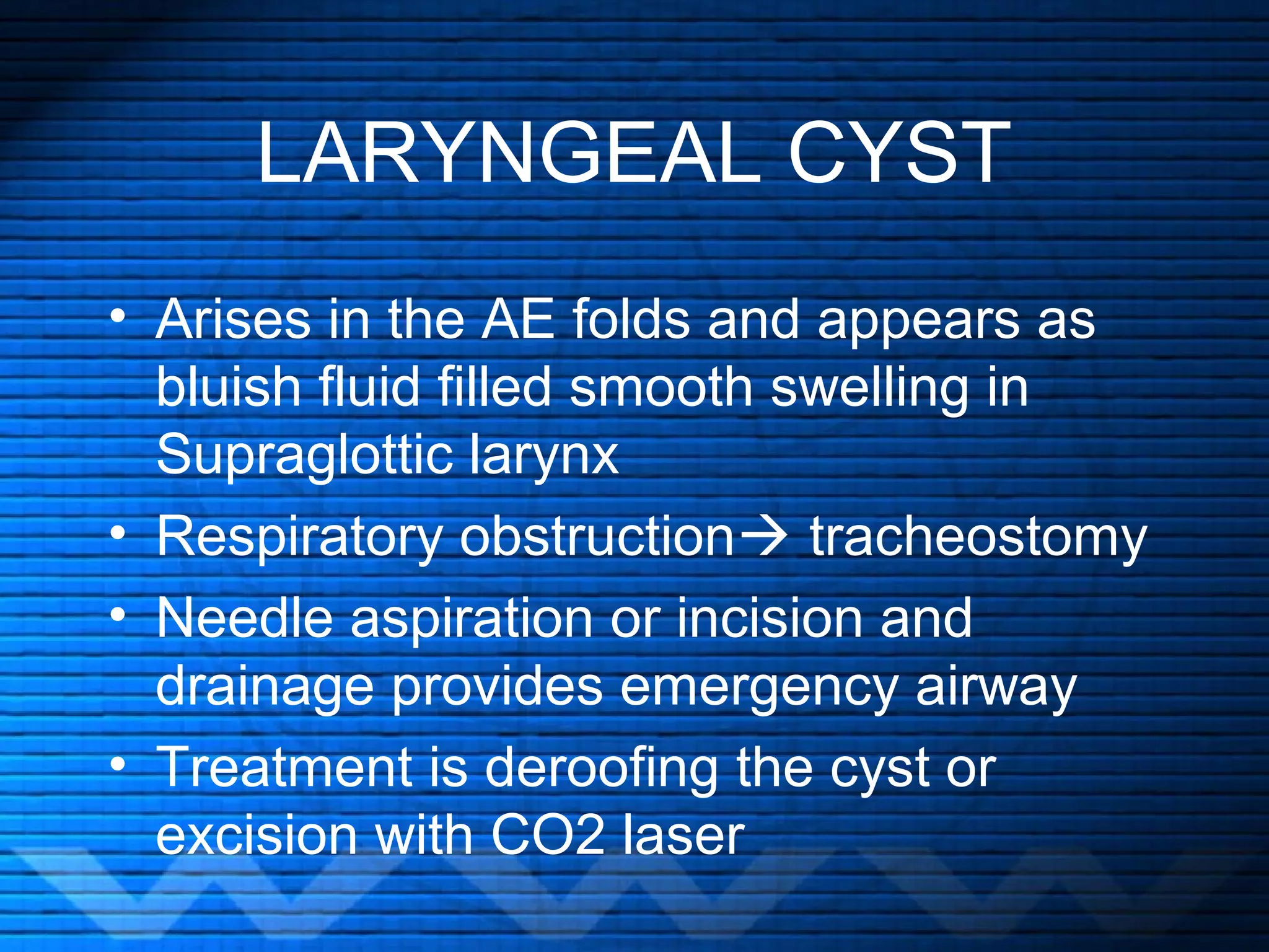 Congenital lesions of larynx | PPT