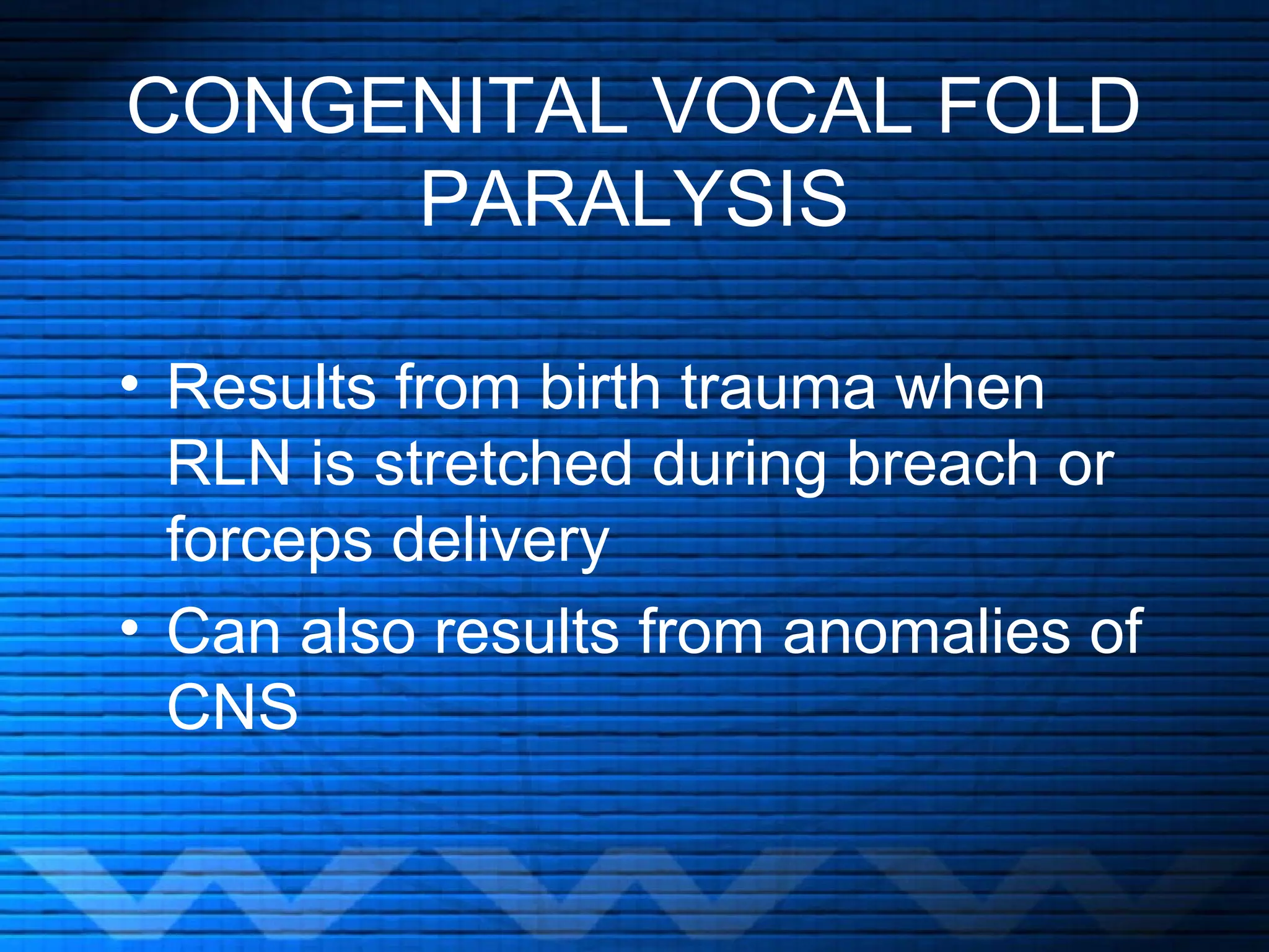 Congenital lesions of larynx | PPT