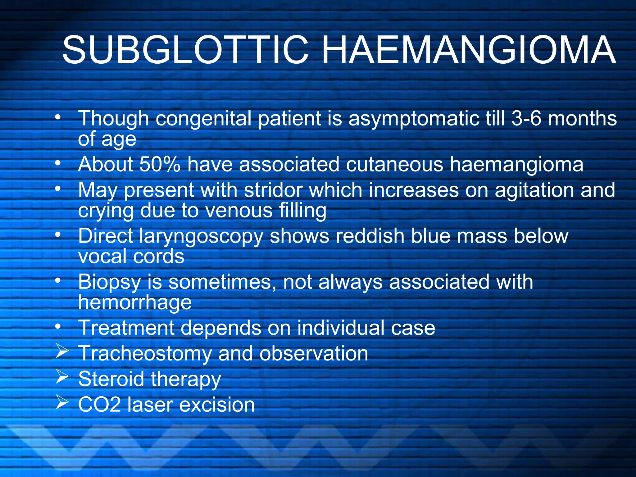 Congenital lesions of larynx | PPT