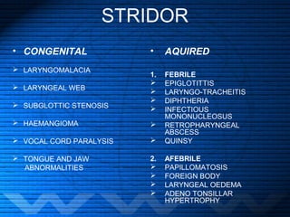 Congenital lesions of larynx | PPT