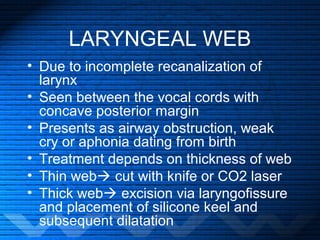 Congenital lesions of larynx | PPT