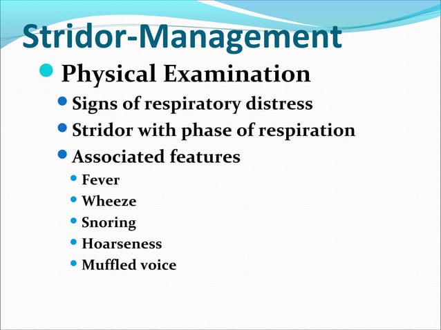 Congenital lesions of larynx and Stridor in Neonates | PPT
