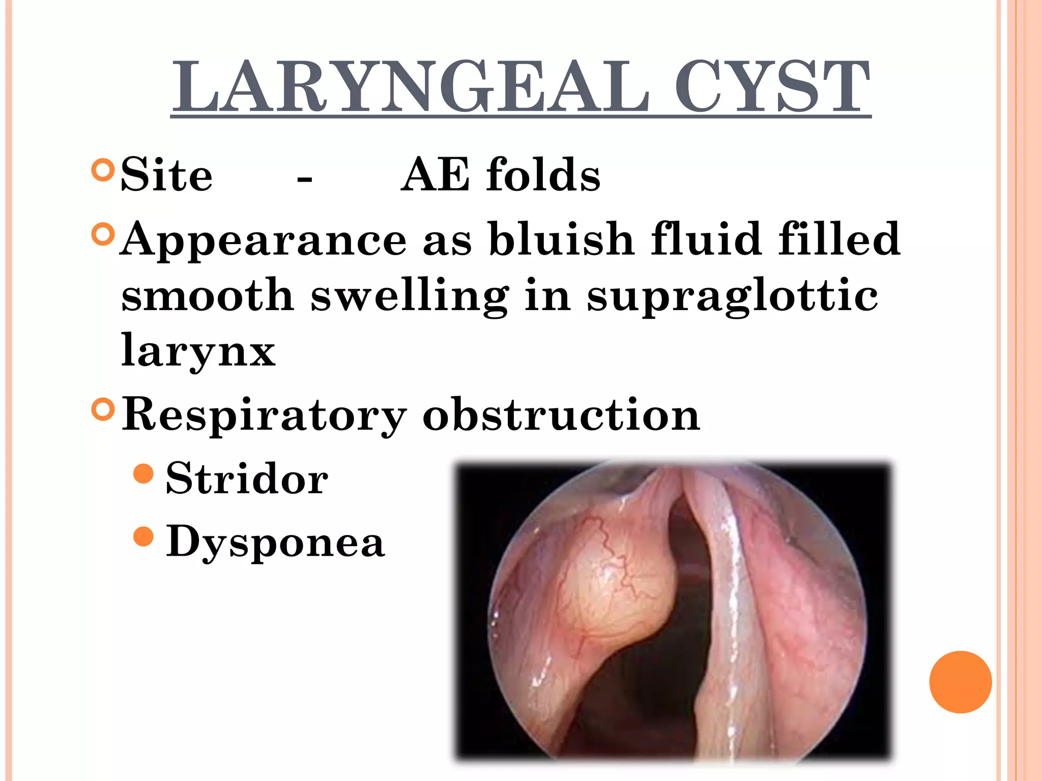 Congenital lesions of larynx and stridor management | PPT