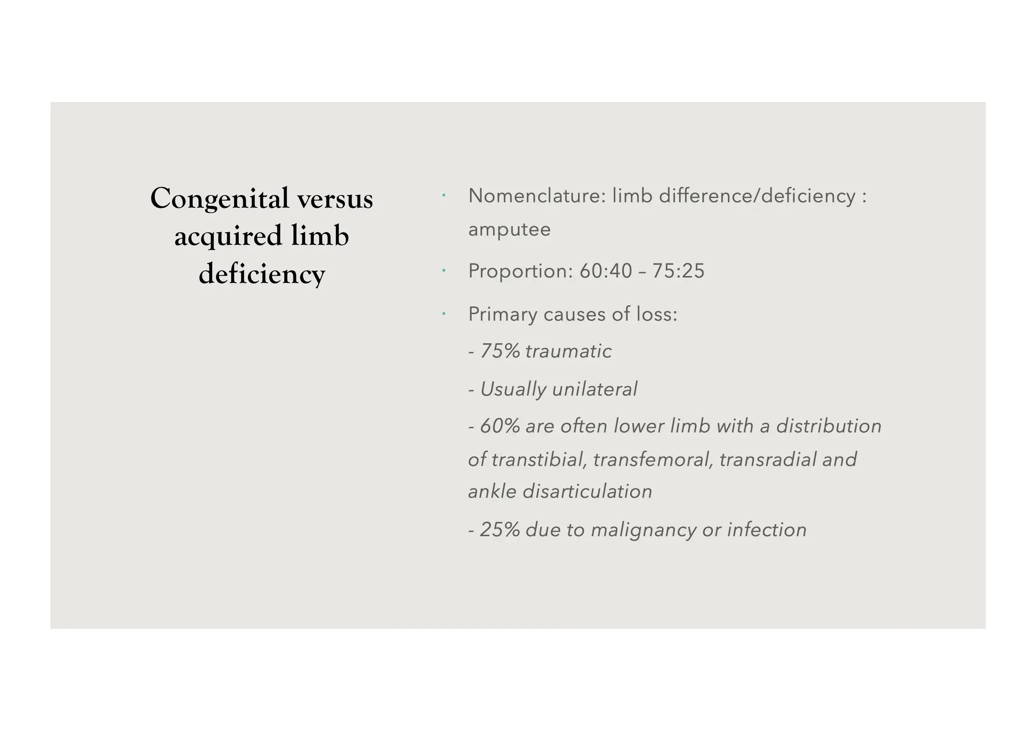 Congenital Limb deficiencies. Physiotherapy for pediatrics.pdf | Death ...