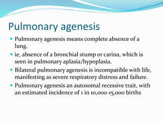 Congenital lung anomalies | PPTX