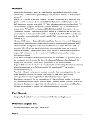 Congenitally absent Inferior Vena Cava: A rare cause of recurrent DVT ...