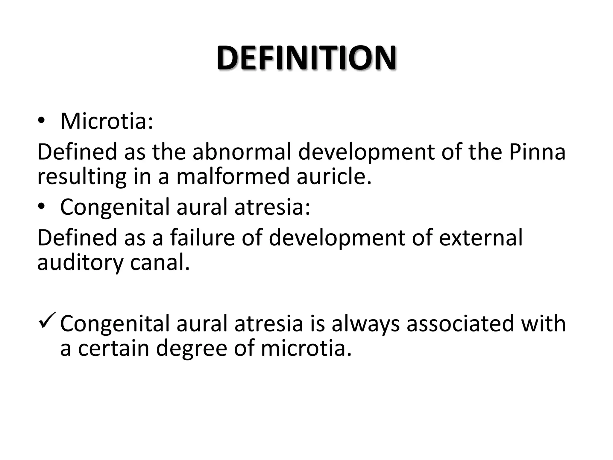 Congenital malformation of external ear and it’s management | PPTX