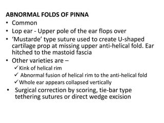 Congenital malformation of external ear and it’s management | PPTX