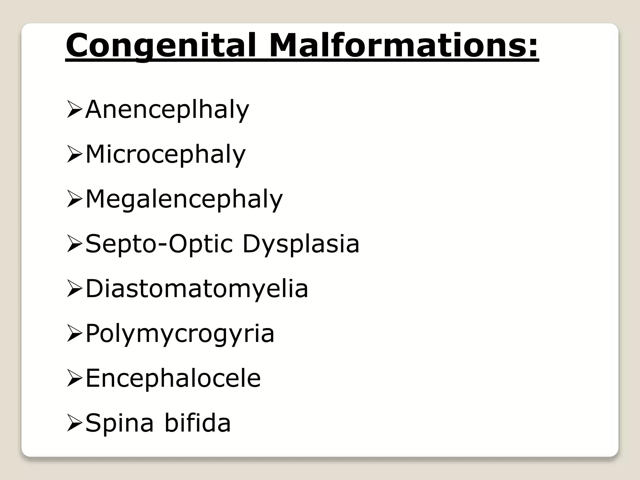 Congenital malformations | PPTX