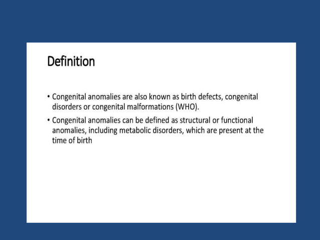 UNIT-5: CONGENITAL MALFORMATION IN PAEDIATRIC | PPTX | Eye and Vision ...