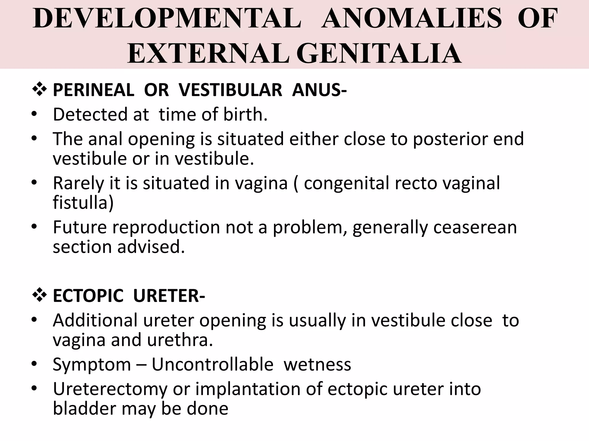 Congenital malformations of female genital tract ppt | PPTX