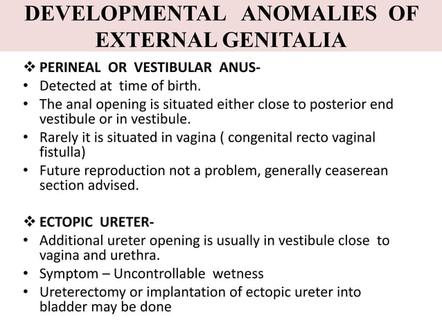 Congenital malformations of female genital tract ppt | PPTX