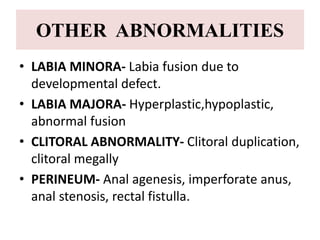 Congenital malformations of female genital tract ppt | PPT