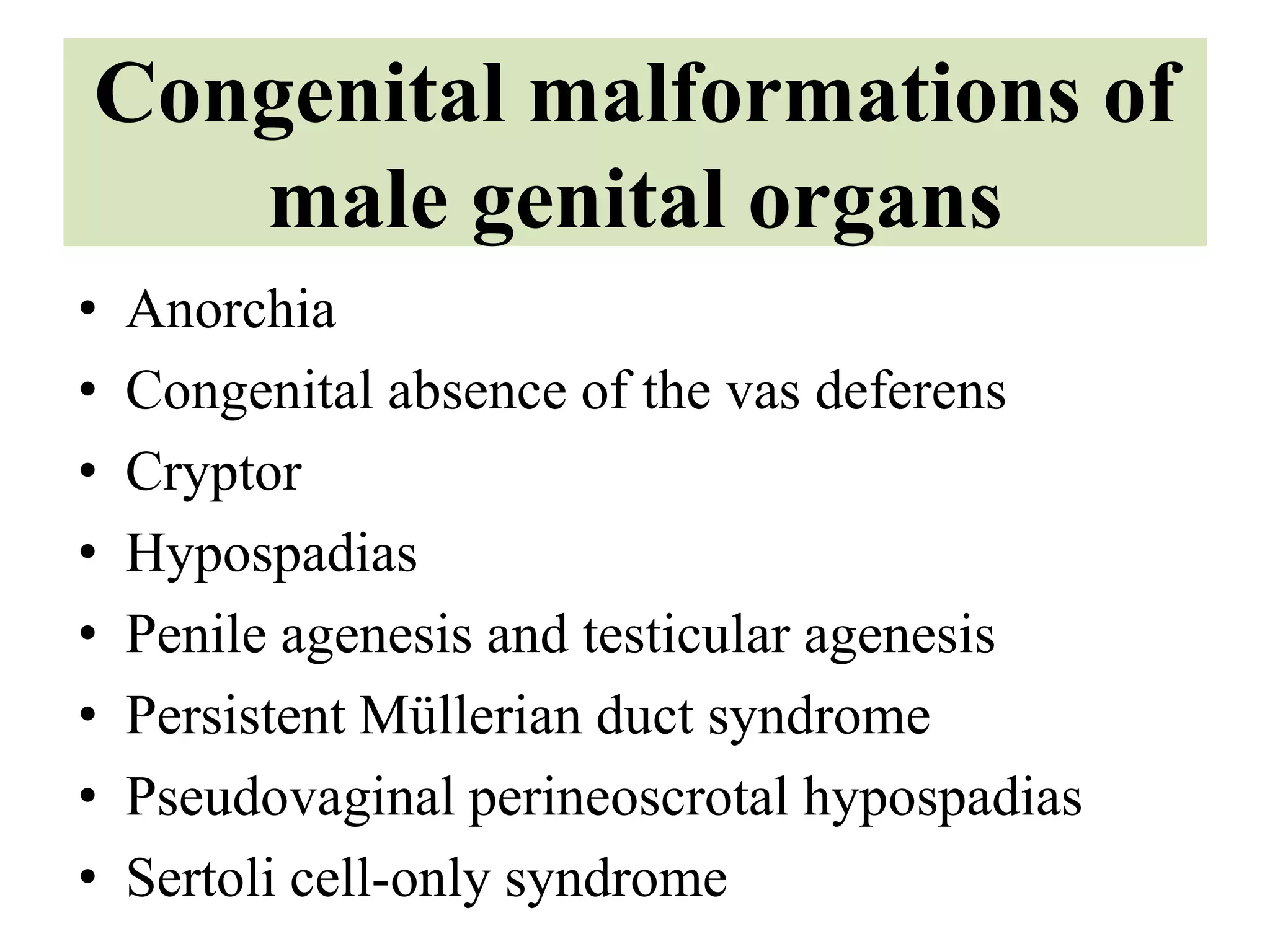 Congenital malformations of genital organs | PPTX