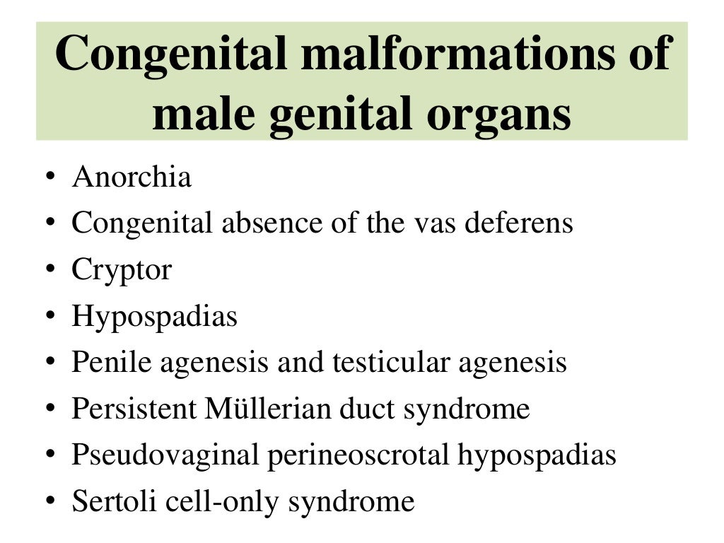 Congenital Malformations Of Genital Organs